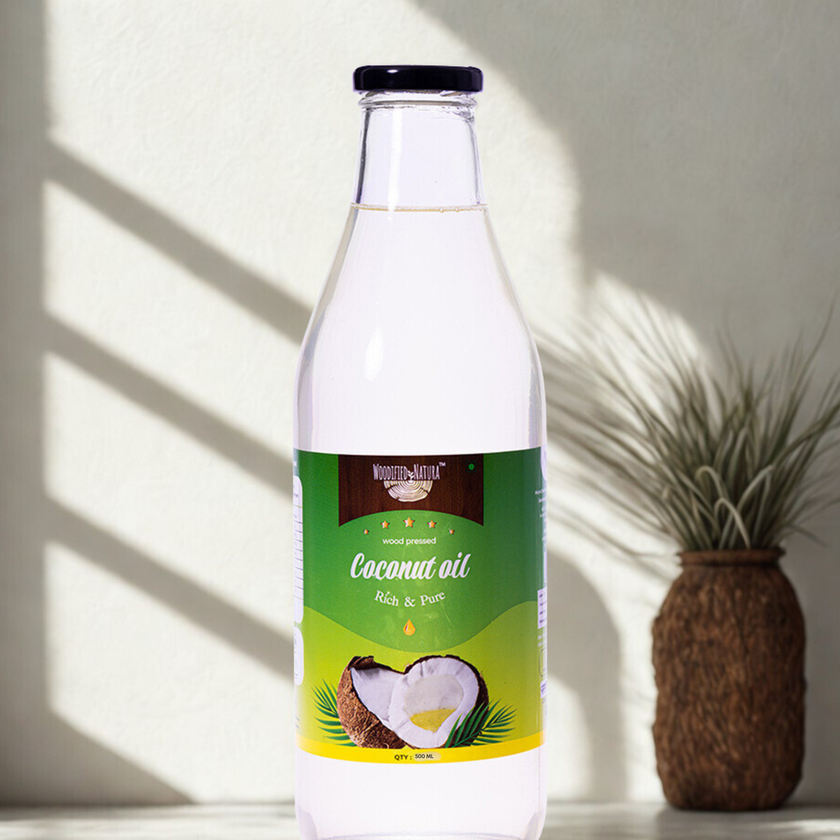 Cold Press Coconut Oil GLASS BOTTLE – woodifiednatura